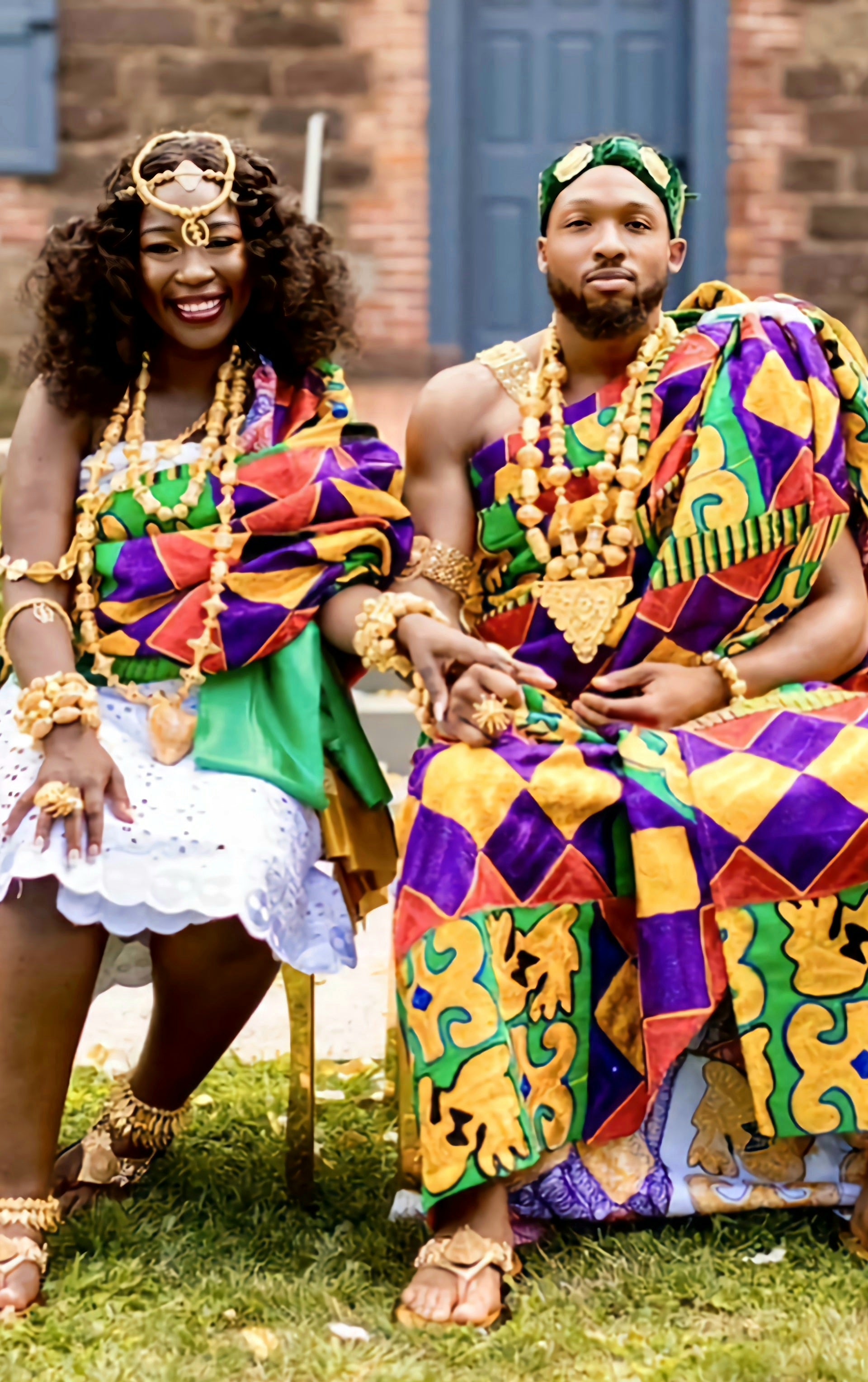 In-stock Beautifully Special Made Hand Weaved Kente Cloth that Ships N
