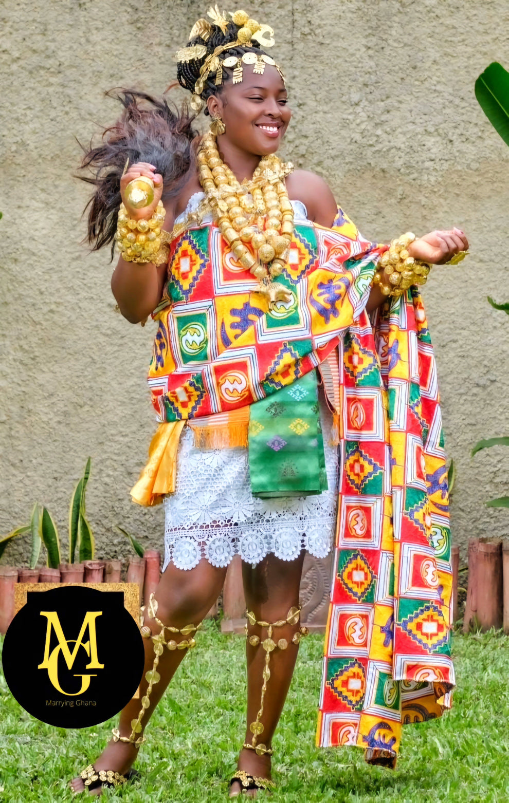 MG Royal Hand Weaved Kente Cloth R112