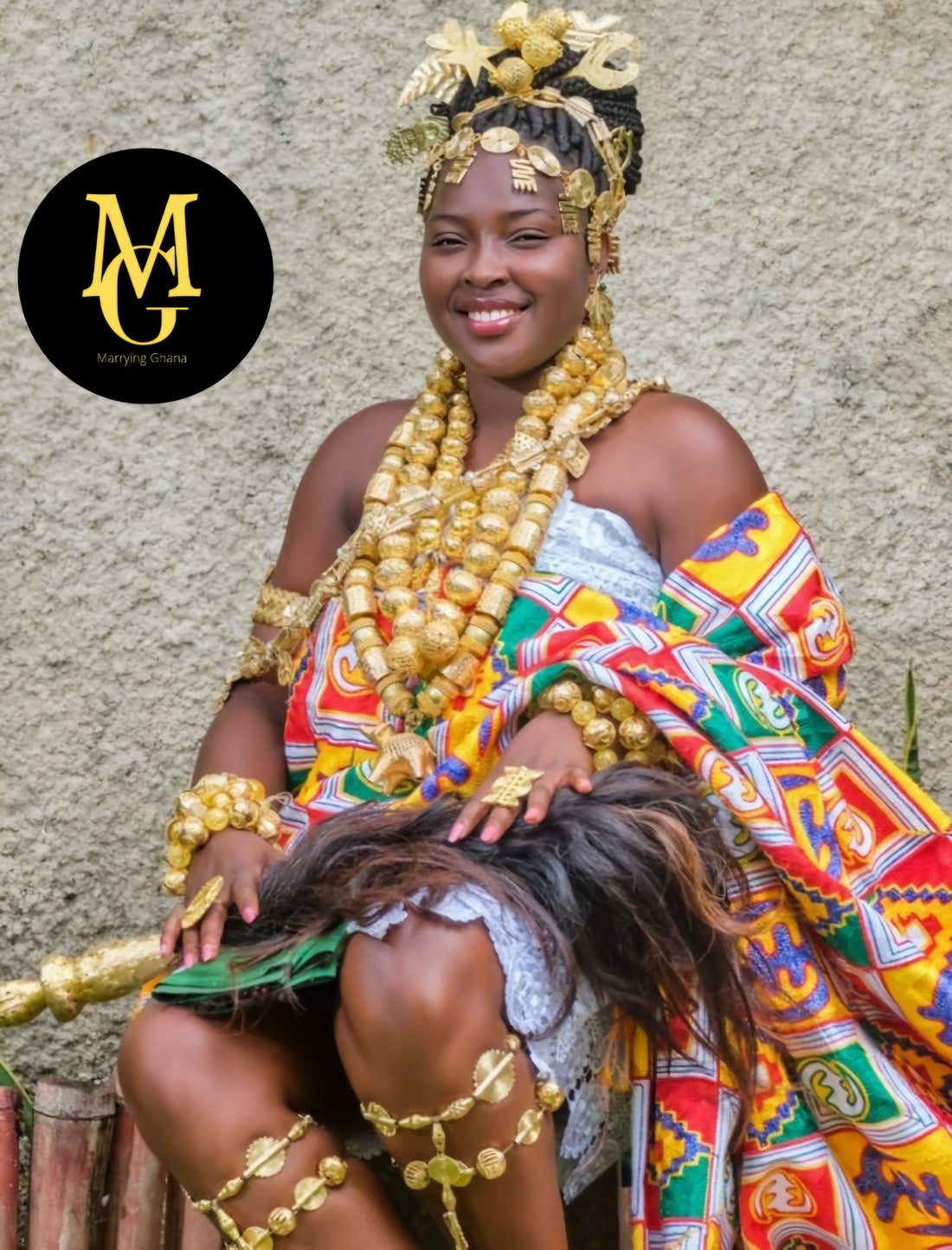 MG Royal Hand Weaved Kente Cloth R112