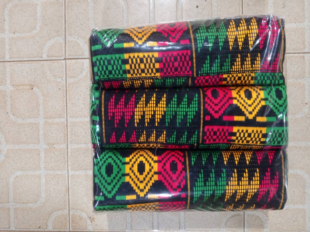 6 Yards Multi Color MG Kente Authentic FaSHION Kente Cloth Weaved By T