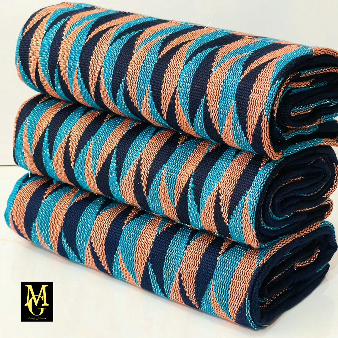 MG Premium Double Pattern Hand Weaved Kente Cloth P516