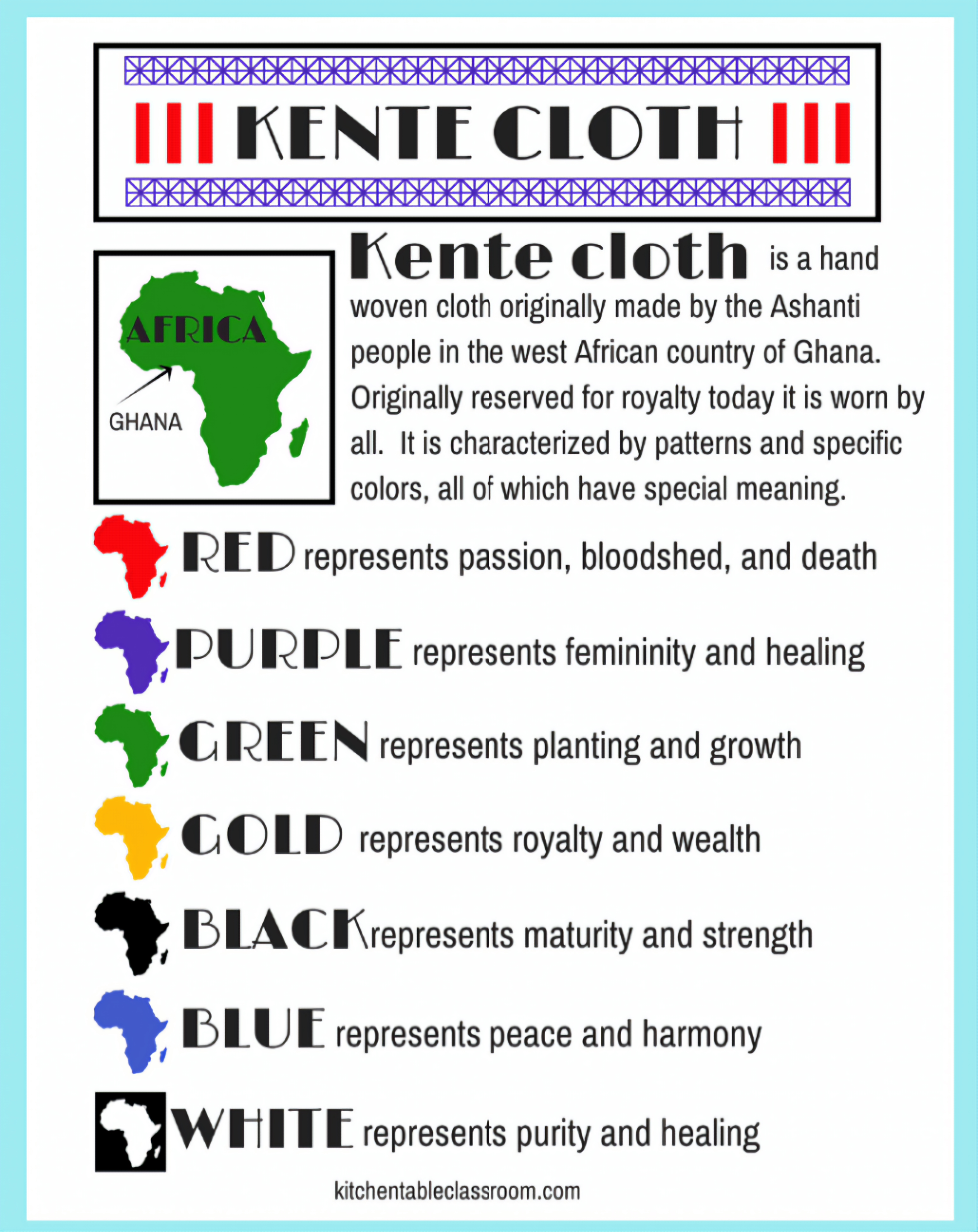 MG Royal Hand Weaved Kente Cloth R112