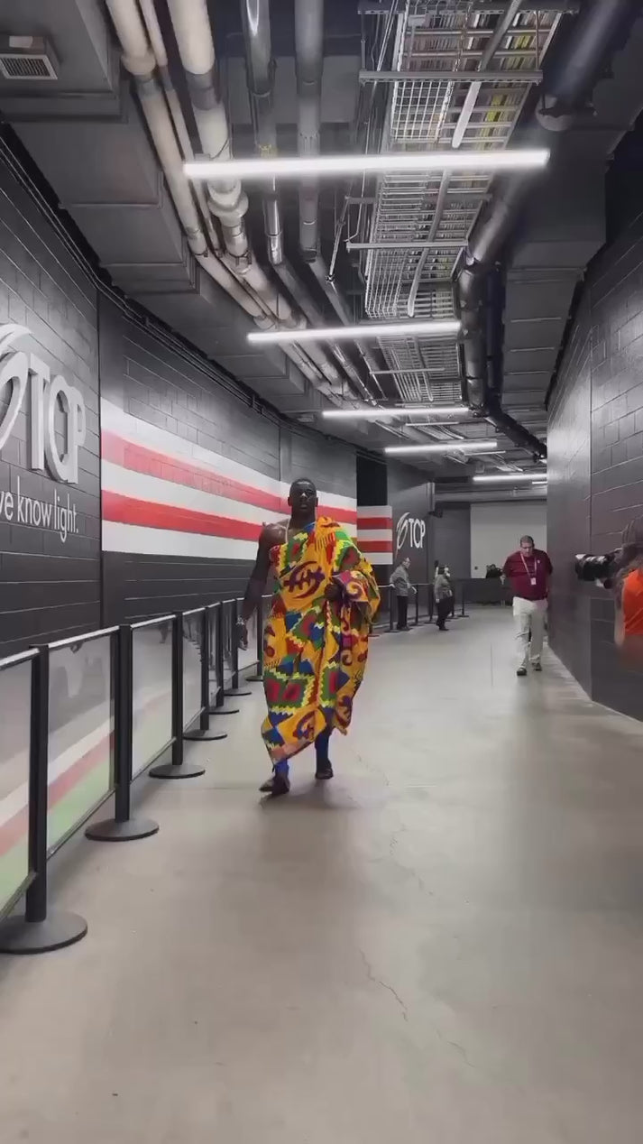 MG Chief Obama Hand Weaved Kente Cloth R41